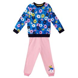 Denokids Trainingsanzug 'Flower Garden' M&auml;dchen Gr&ouml;&szlig;e 116 pink