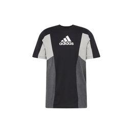adidas Sportswear Sportshirt 'Essentials' Herren Gr&ouml;&szlig;e L dunkelgrau / graumeliert / schwarz / wei&szlig;