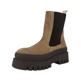 Steve Madden Chelsea Boots 'Cassandra' Damen Gr&ouml;&szlig;e 36 beige / schwarz Winterschuhe