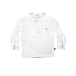Mogo Shirt 'Pfoadl Shirt/braun langarm' Jungen Gr&ouml;&szlig;e 98/104 offwhite
