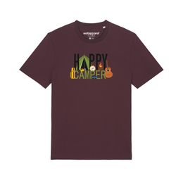 Watapparel Shirt 'Happy Camper' Herren Gr&ouml;&szlig;e XXL mischfarben / dunkelrot