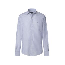 Hackett London Hemd Herren Gr&ouml;&szlig;e XL royalblau / wei&szlig;