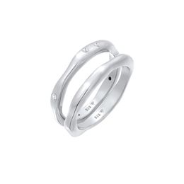 Elli Ring Damen Gr&ouml;&szlig;e 54 silber / transparent