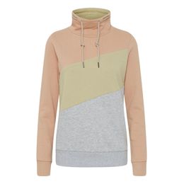 oxmo Sweatshirt Damen Gr&ouml;&szlig;e XL gelb / grau / rosa