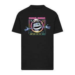 F4NT4STIC T-Shirt 'Crazy Frog Ding Ding Retro Music Player' Herren Gr&ouml;&szlig;e XS mischfarben / schwarz