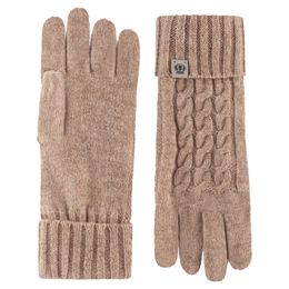 Roeckl Strickhandschuhe 'CABLED CHARM' Damen Gr&ouml;&szlig;e one size beige / sand / hellbeige / dunkelbeige