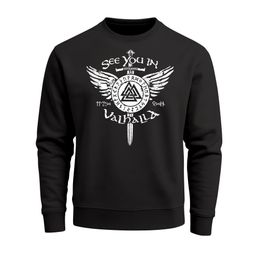 Neverless Sweatshirt 'See you in Valhalla' Herren Gr&ouml;&szlig;e XL schwarz