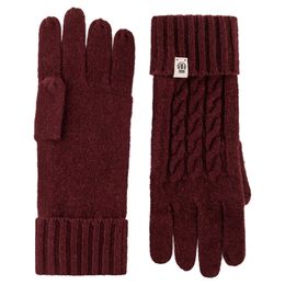 Roeckl Strickhandschuhe ' CABLED CHARM' Damen Gr&ouml;&szlig;e one size bordeaux / weinrot / karminrot / dunkelrot