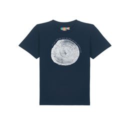 Watabout.kids T-Shirt 'Baumscheibe' Jungen Gr&ouml;&szlig;e 98/104 marine / wei&szlig;