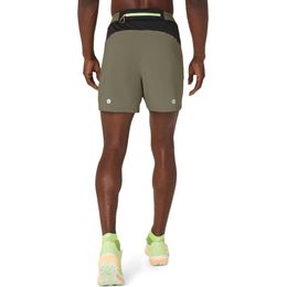asics Sportshorts Herren Gr&ouml;&szlig;e L khaki / apfel / schwarz / wei&szlig;