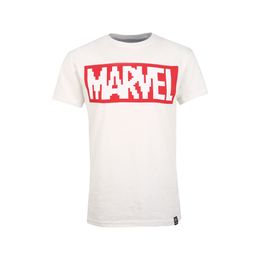 Recovered T-Shirt 'Marvel Pixel Logo' Herren Gr&ouml;&szlig;e M ecru