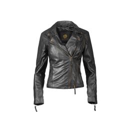 Apple of Eden Lederjacke AOE-114 Damen Gr&ouml;&szlig;e S schwarz