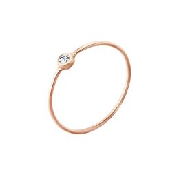 Elli Ring 'Solit&auml;r' Damen Gr&ouml;&szlig;e 58 rosegold / wei&szlig;