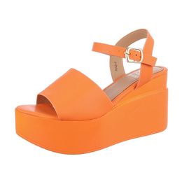 Ital-Design Sandale Damen Gr&ouml;&szlig;e 39 orange