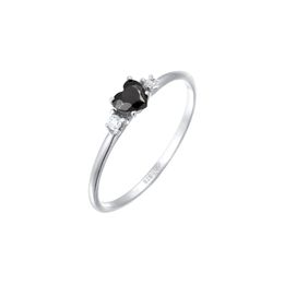 Elli Ring Herz Damen Gr&ouml;&szlig;e 58 schwarz / silber