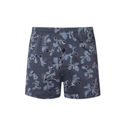 Hanro Boxer ' Cotton Sporty ' Herren Gr&ouml;&szlig;e XL hellblau / dunkelblau