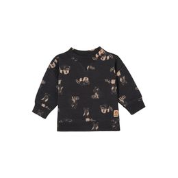 Noppies Sweatshirt 'Grijota' Jungen Gr&ouml;&szlig;e 74 sand / anthrazit / schwarz
