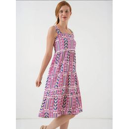 Bigdart Kleid Damen Gr&ouml;&szlig;e 42 blau / neongr&uuml;n / magenta / wei&szlig; Winterkleid