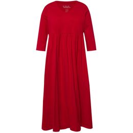 Ulla Popken Kleid Damen Gr&ouml;&szlig;e 46/48 dunkelrot Winterkleid