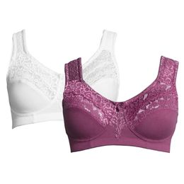 Petite Fleur BH Damen Gr&ouml;&szlig;e 95 burgunder / wei&szlig;