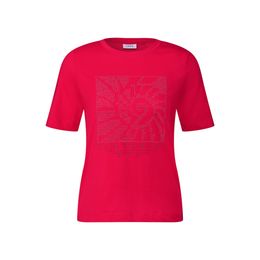 Cecil T-Shirt Damen Gr&ouml;&szlig;e XS dunkelgrau / purpur / silber