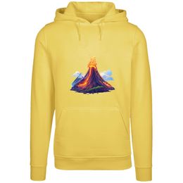 F4NT4STIC Sweatshirt 'Vulkanausbruch' Herren Gr&ouml;&szlig;e M marine / hellblau / gelb / orange