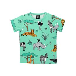 Villervalla T-Shirt 'Safari' Jungen Gr&ouml;&szlig;e 110 grau / gr&uuml;n / hellgr&uuml;n / orange