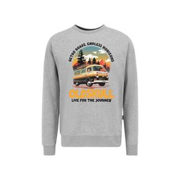 Oldskull Sweatshirt 'Wrldvibe Adventure Van' Herren Gr&ouml;&szlig;e XXL gelb / grau / gr&uuml;n / schwarz