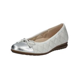 Gabor Ballerina Damen Gr&ouml;&szlig;e 41 silber / wei&szlig;