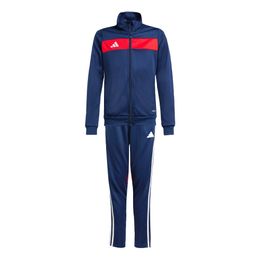 adidas Performance Trainingsanzug 'Tiro 25 Essentials' Jungen Gr&ouml;&szlig;e 164 dunkelblau / rot / wei&szlig;