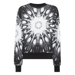 Plein Sport Sweatshirt 'Optical Flower' Damen Gr&ouml;&szlig;e XS schwarz / wei&szlig;
