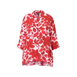Ulla Popken Bluse Damen Gr&ouml;&szlig;e XXXL/4XL rot / wei&szlig;