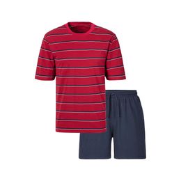 H.I.S. H.I.S Pyjama Herren Gr&ouml;&szlig;e S marine / merlot / wei&szlig;