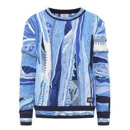Carlo Colucci Pullover 'Dondi' Herren Gr&ouml;&szlig;e L blau / navy / hellblau / offwhite