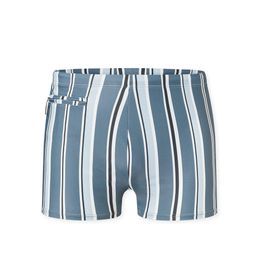 Schiesser Badehose ' Ocean Swim ' Herren Gr&ouml;&szlig;e XXL marine / taubenblau / wei&szlig;