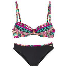 Buffalo Bikini Damen Gr&ouml;&szlig;e S t&uuml;rkis / orange / dunkelpink / schwarz