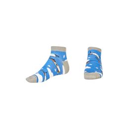 Abgestrumpft Socken 'Flugzeug' Damen Gr&ouml;&szlig;e 39/42 blau