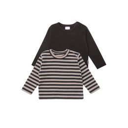 Liliput Shirt Jungen Gr&ouml;&szlig;e 74/80 beige / schwarz / schwarzmeliert