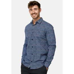 INDICODE Jeans Hemd Herren Gr&ouml;&szlig;e XL blau / lila / wei&szlig;