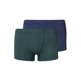 Hanro 2er-Pack Retro Boxershorts ' Cotton Essentials ' Herren Gr&ouml;&szlig;e XL dunkelgr&uuml;n