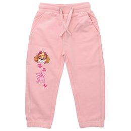 PAW PATROL Hose M&auml;dchen Gr&ouml;&szlig;e 116 braun / pink / rosa / wei&szlig;