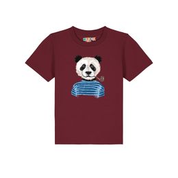 Watabout.kids T-Shirt 'Panda' Jungen Gr&ouml;&szlig;e 134/146 blau / bordeaux / schwarz / wei&szlig;