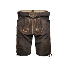 Kr&uuml;ger Buam Kr&uuml;ger Buam Trachtenhose 'Elliot' Herren Gr&ouml;&szlig;e 46 dunkelbraun / gelb