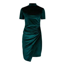Apricot Velvet Ruched Mini Dress ' ' Damen Gr&ouml;&szlig;e 34 gr&uuml;n Winterkleid