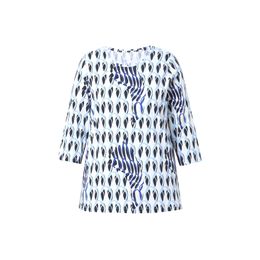 Ulla Popken Shirt Damen Gr&ouml;&szlig;e XXL/XXXL hellblau / schwarz / offwhite