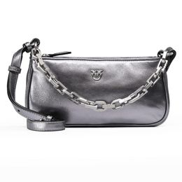 Pinko Handtasche 'Half Moon' Damen Gr&ouml;&szlig;e One Size silber