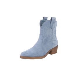 Ital-Design Cowboystiefel Damen Gr&ouml;&szlig;e 37 taubenblau Winterschuhe