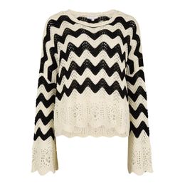 Apricot Chevron Scallop Boarder Jumper ' ' Damen Gr&ouml;&szlig;e S creme