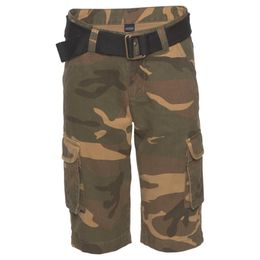 Arizona Shorts Jungen Gr&ouml;&szlig;e 158 braun / dunkelgr&uuml;n / schwarz