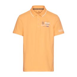 Delmao Poloshirt Herren Gr&ouml;&szlig;e L blau / hellorange / wei&szlig;